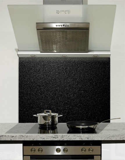Dark Textured Design Glass Splashback