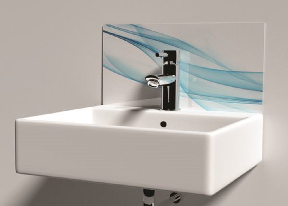 Sheer Turquoise Glass Splashback