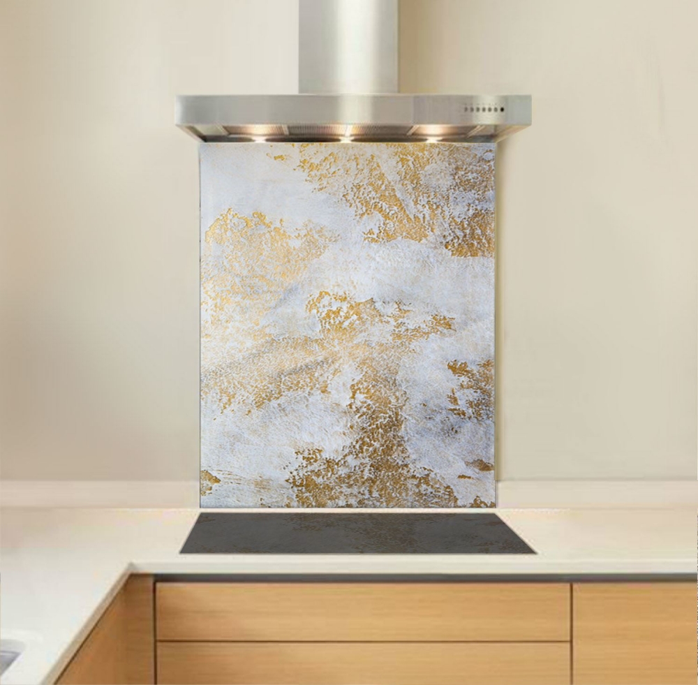 Polished Plaster Glass Splashback