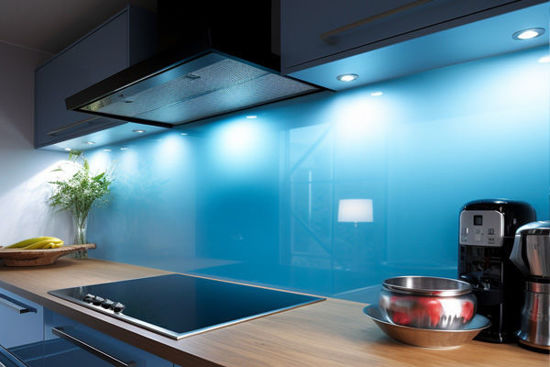 Blue Glass Splashbacks | Blue Glass Splashbacks For Kitchens