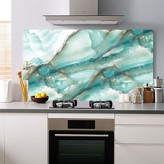 Green marble Agate Splashback